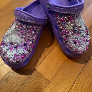 Dazzling Bling Crocs, Custom Sparkly Shoes, Handmade Rhinestones Crocs ...