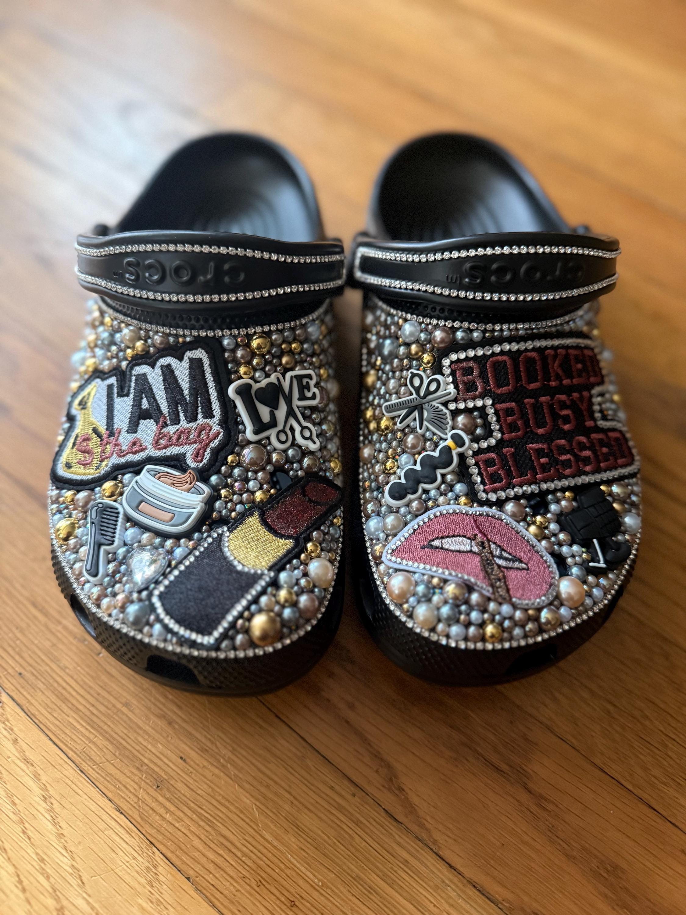 Dazzling Bling Crocs, Custom Sparkly Shoes, Handmade Rhinestones Crocs ...