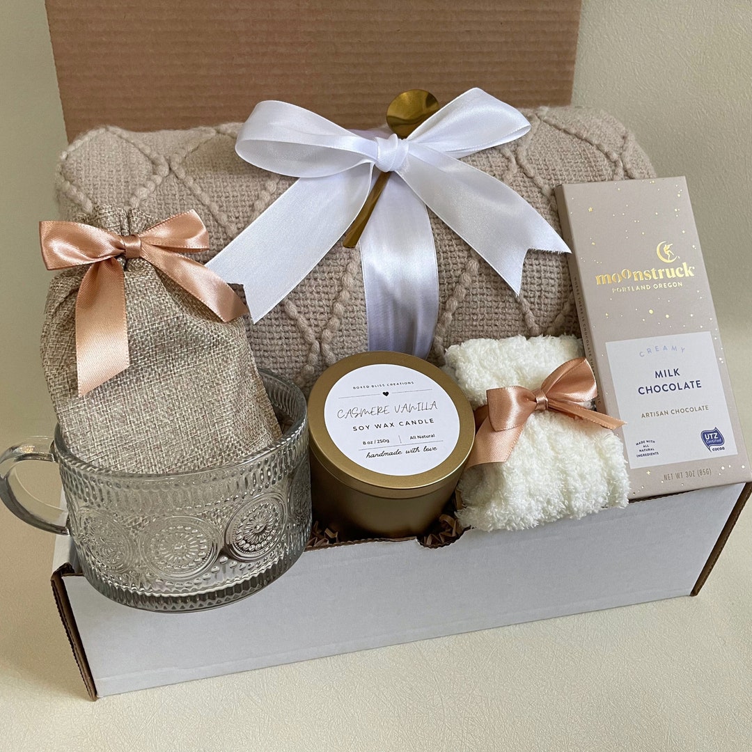 Pamper Gift Box for Her, Cozy Box for Her, Thank You Gift Box With ...