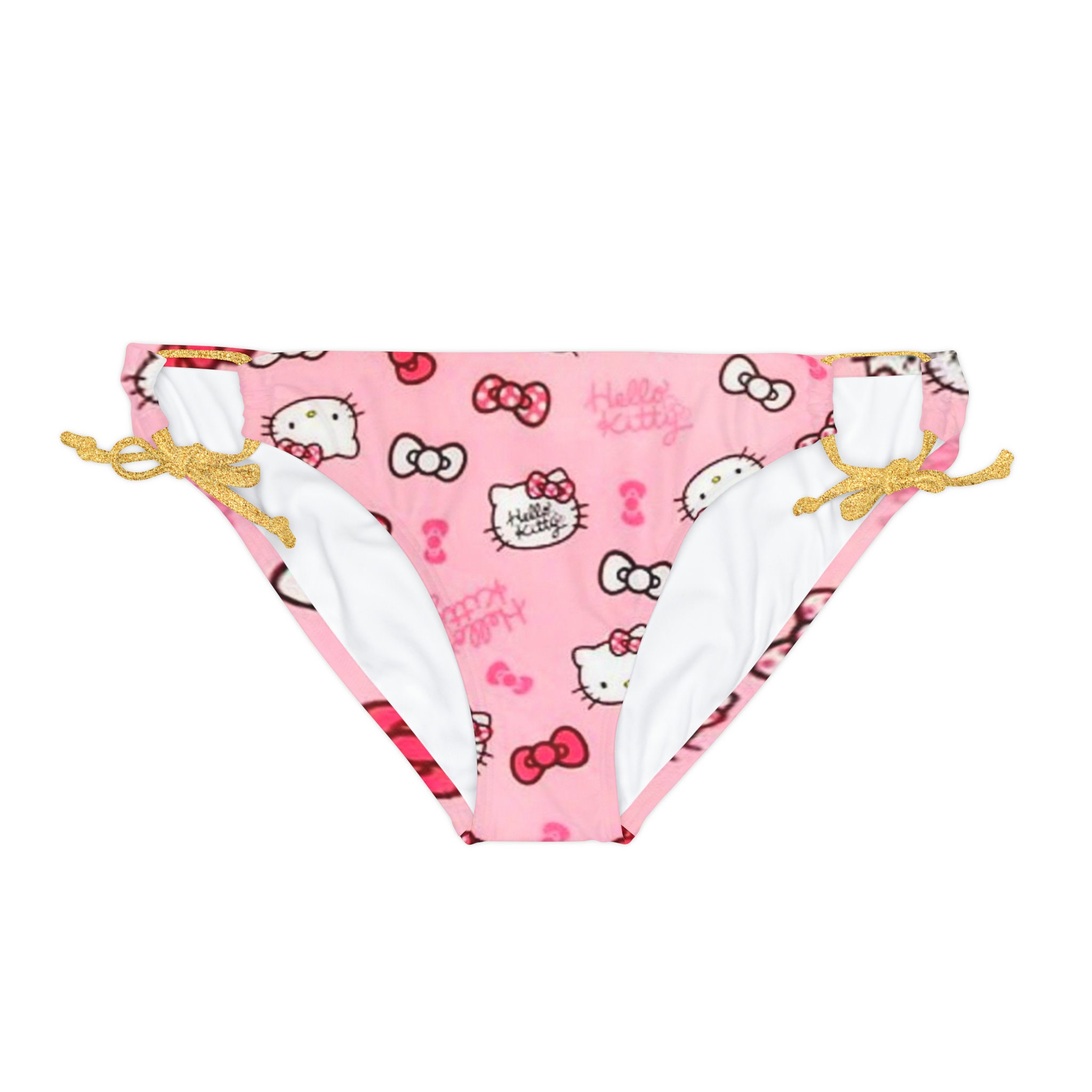 Hello Kitty Loop Tie Side Bikini Bottom AOP - Etsy