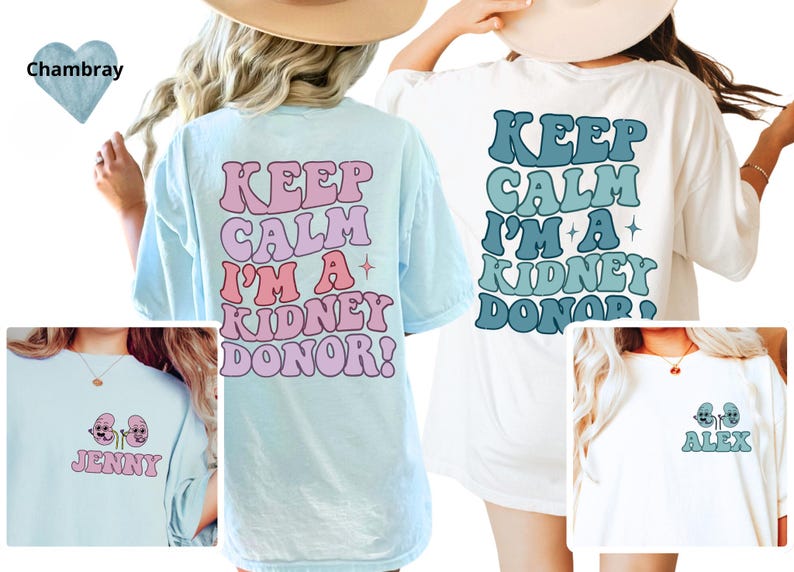 Kidney Donor T-shirt, Custom Kidney Donor, Kidney Transplant, Kidney T ...
