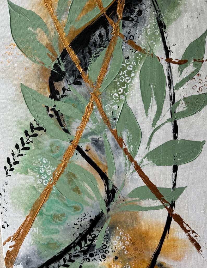 Emerald Crescendo, Abstract Painting, Acrylic, Original Art - Etsy