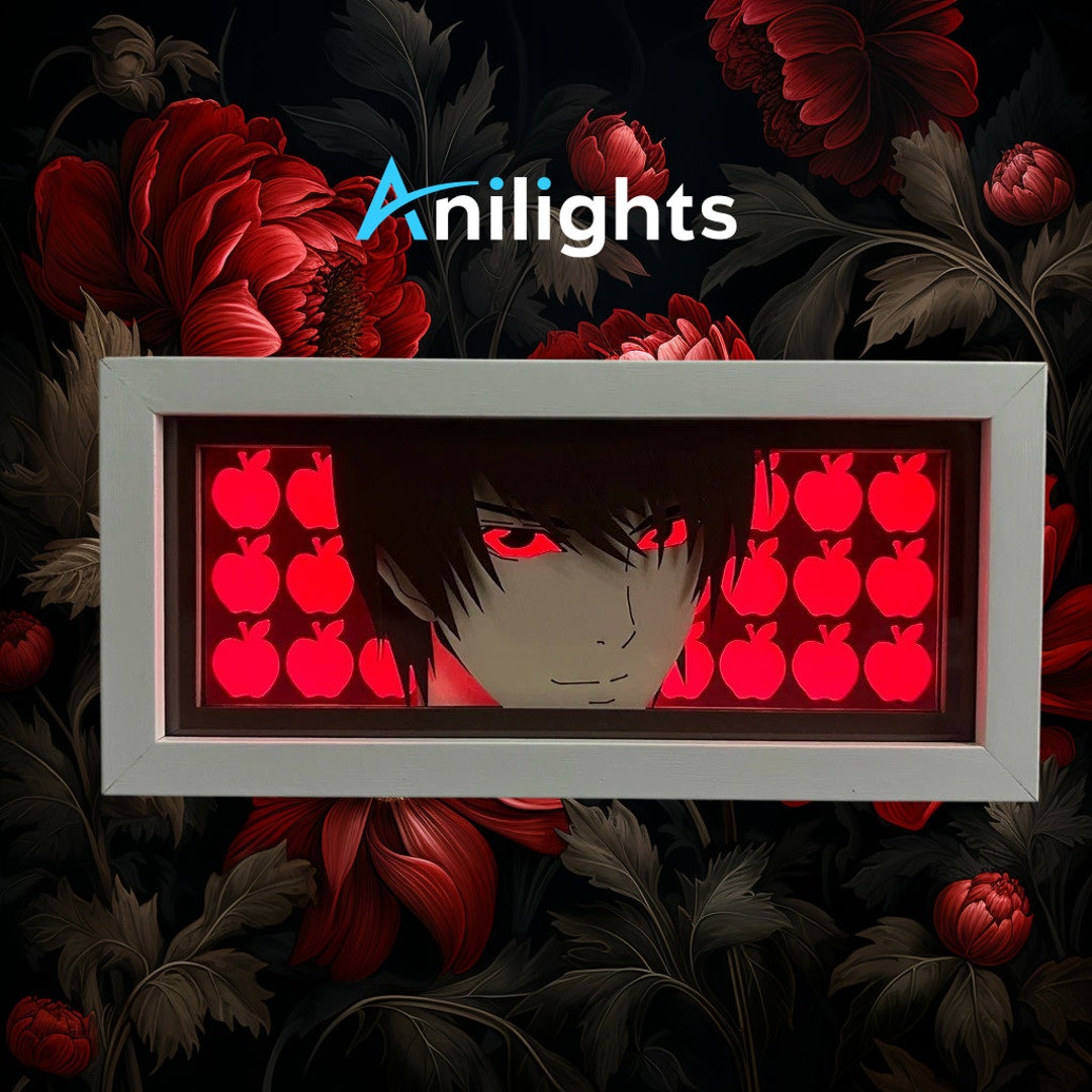 Death Note Light Yagami FULL RGB, Anime Light Box, Table Lamp, Handmade ...