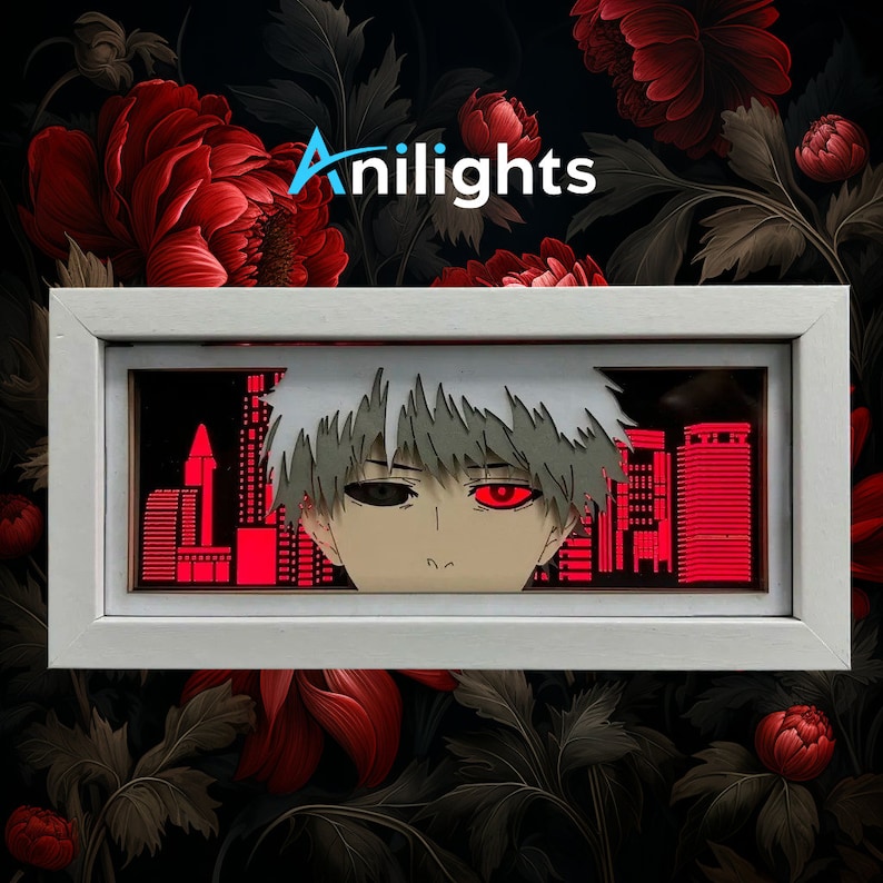 Tokyo Ghoul Ken Kaneki FULL RGB, Anime Light Box, Table Lamp, Handmade ...