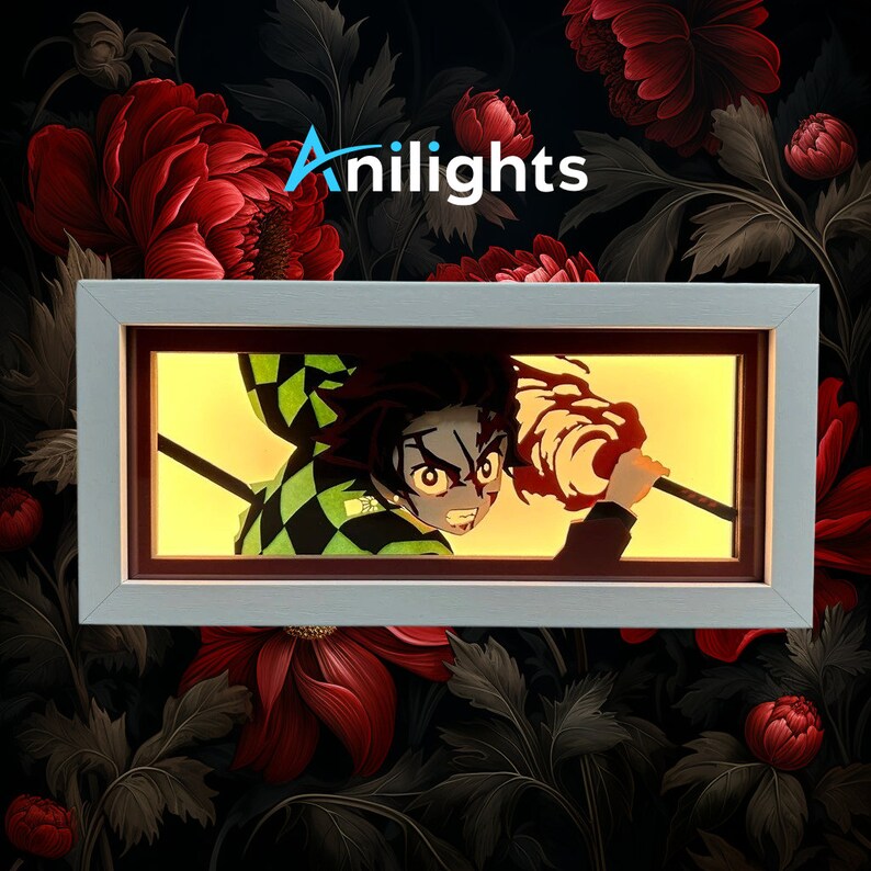 Demon Slayer Tanjiro FULL RGB Anime Light Box Table Lamp - Etsy