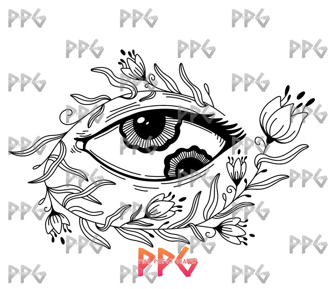 Floral Eye SVG & PNG - Etsy