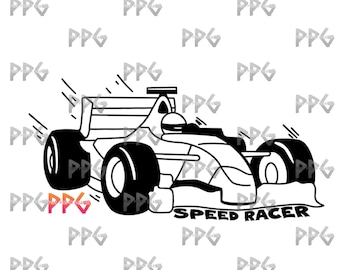 Speed Racer Indy 500 Stock Car Muscle Hot Rod Racing Track Automobile ...