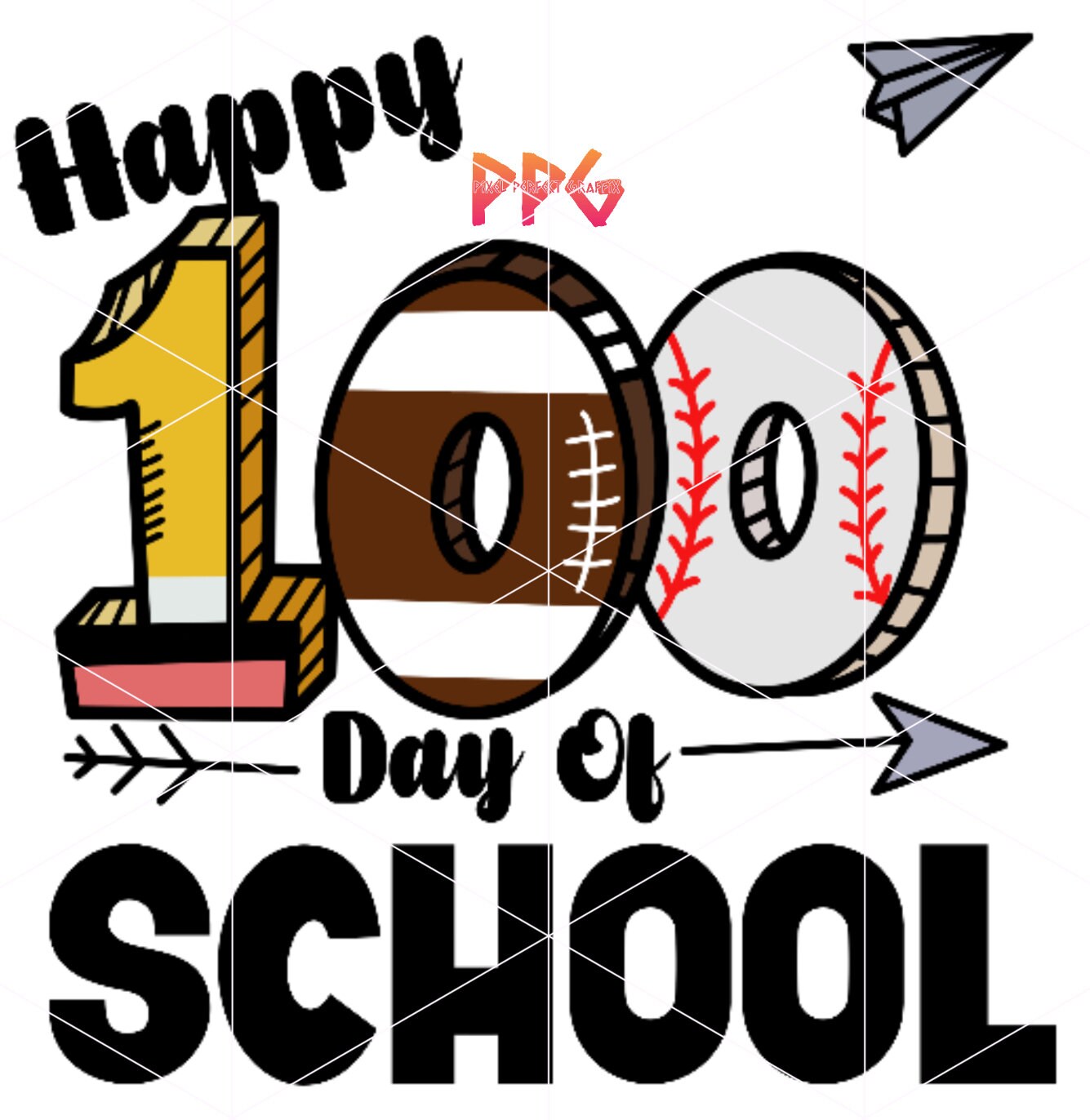 Happy 100 Day of School PNG - Etsy