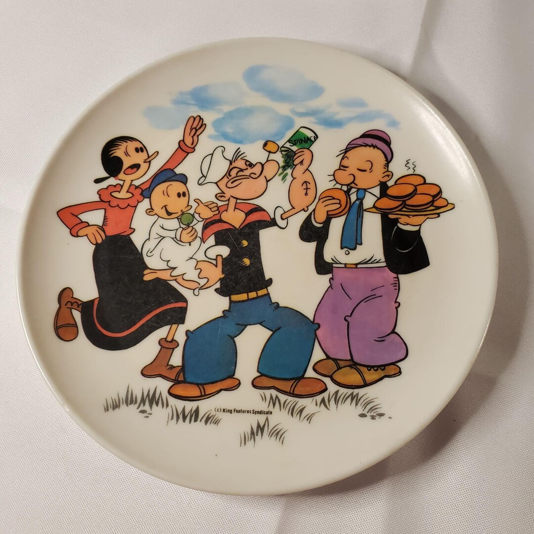 Popeye the Sailor Man Plate Vintage 7 Melmac Childrens Plate. - Etsy