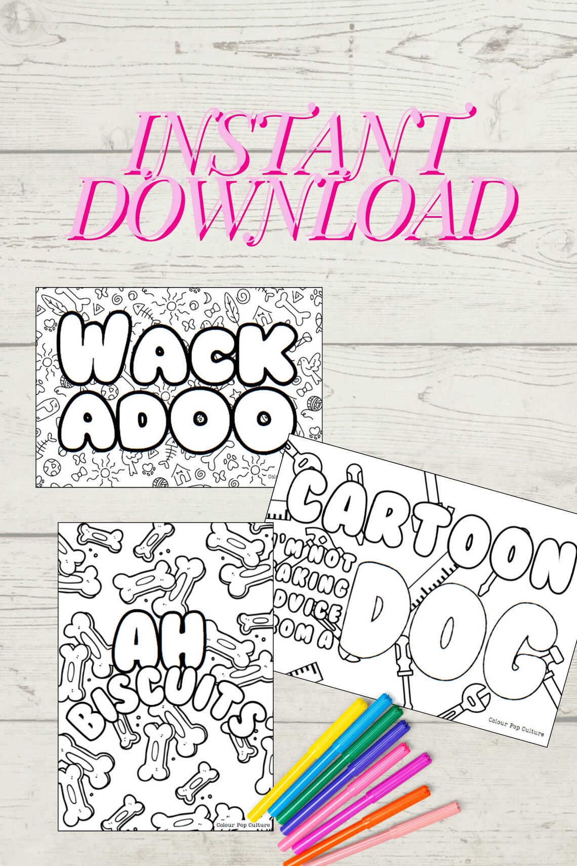 Bluey Quotes Colouring Pages | Coloring Book for Grown-ups Adults ...