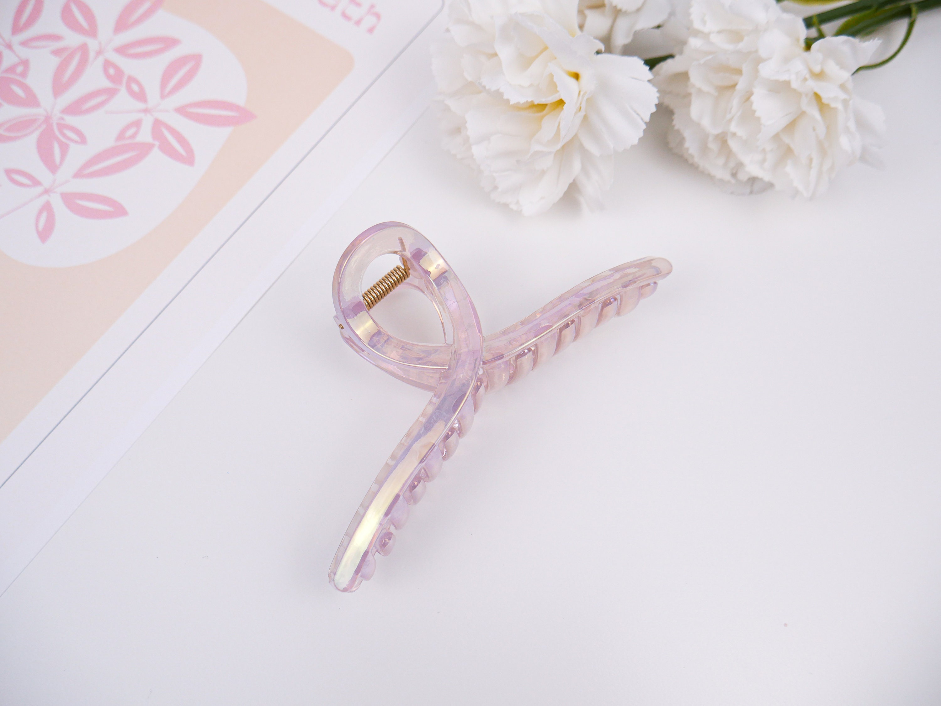 Set of 3 Hair Pearlescent Claw Clips Thick Hair Clip Large Hair Clip ...