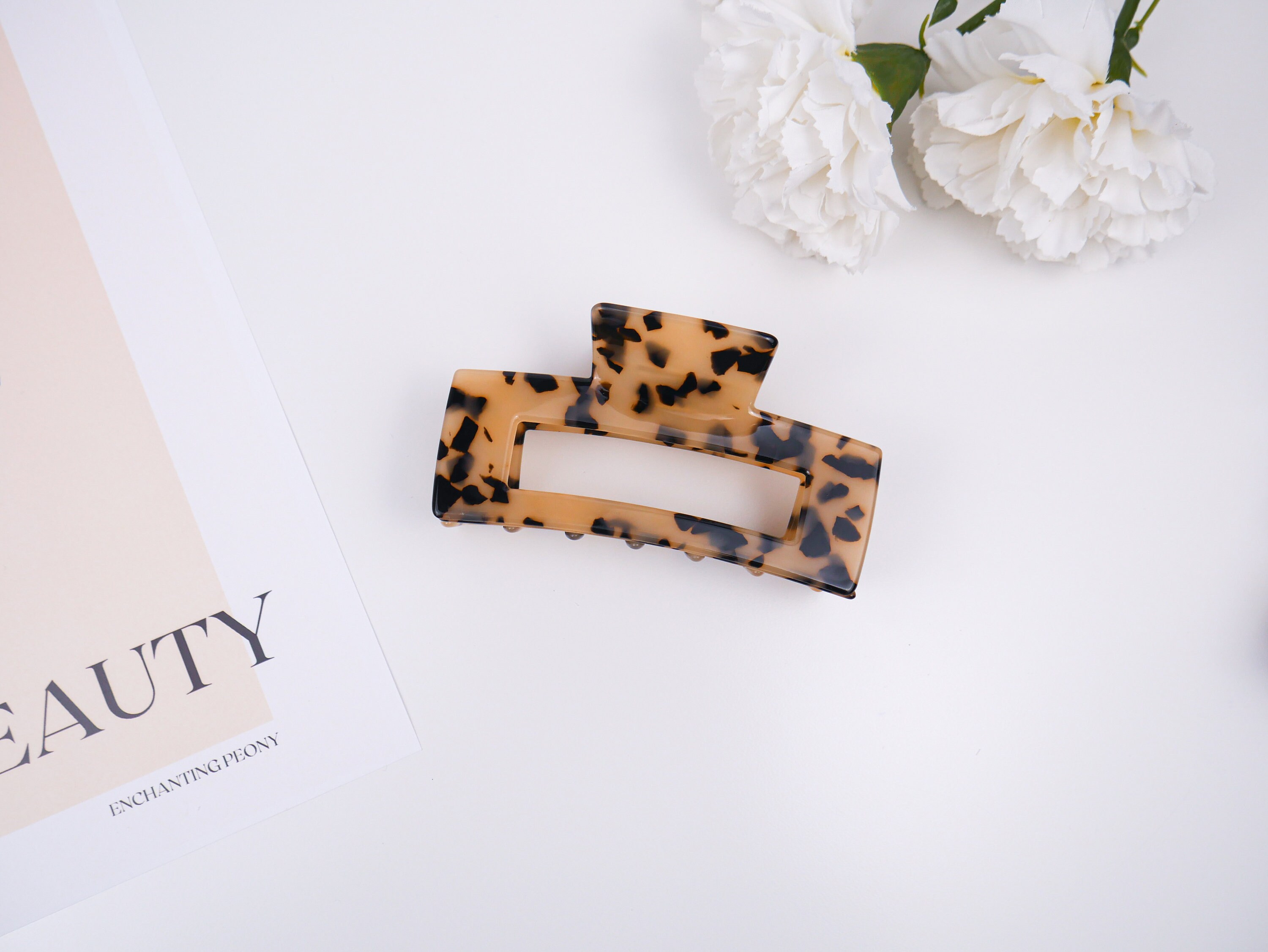 Pattern Hair Clips Tortoise Shell Hair Clip Long Hair Basic Neutral ...