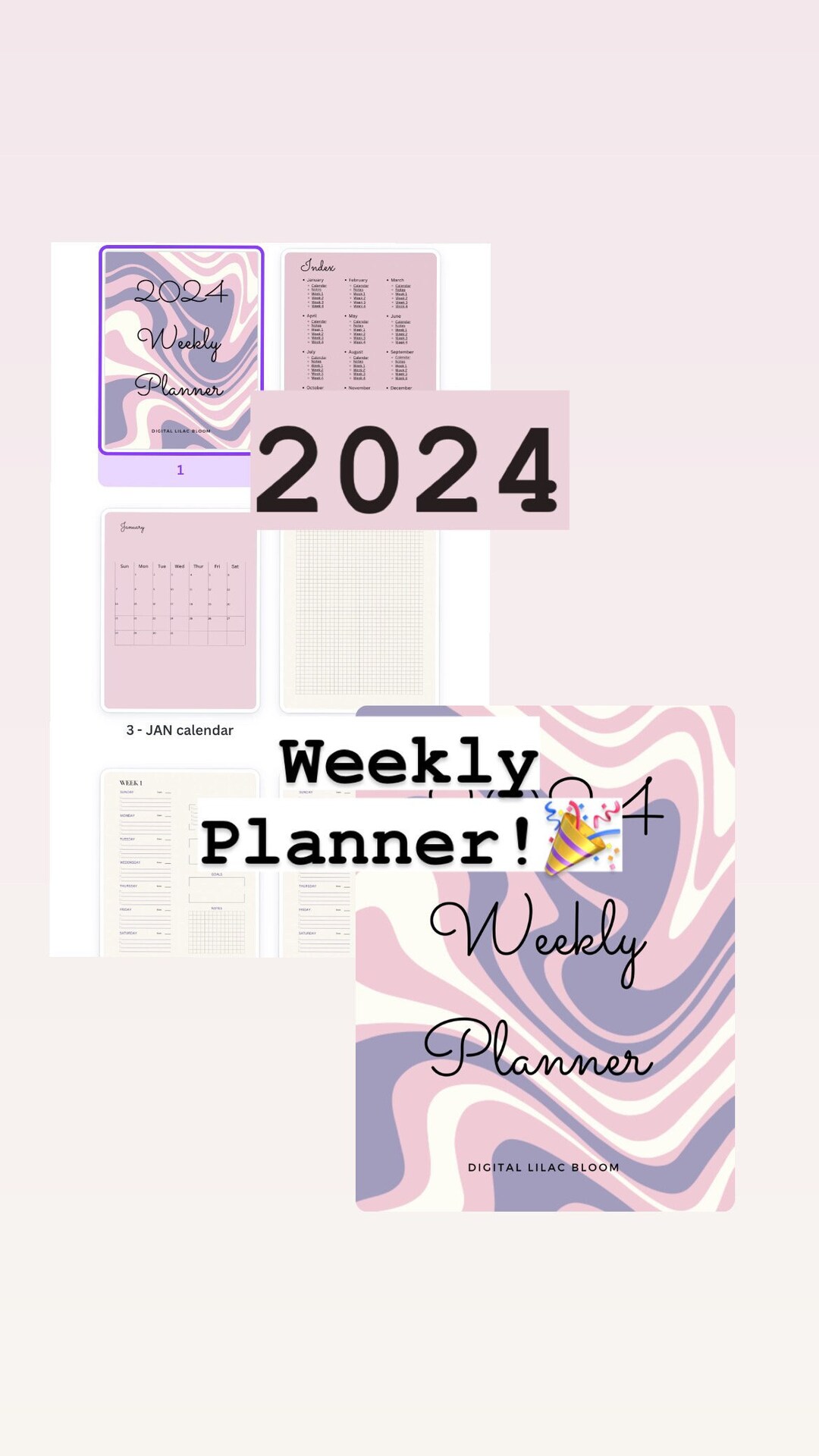 Full-year Weekly Planner 2024 - Etsy