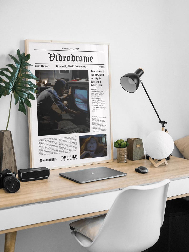 Film Movie Poster Newspaper Style Videodrome, David Cronenberg, Frame ...