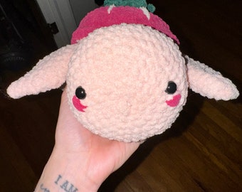 Strawberry Baby Turtle Crochet Plushy Amigurumi Strawberry Turtle ...
