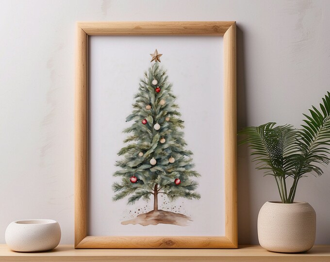 Rustic Christmas Tree Digital Art - Etsy Canada