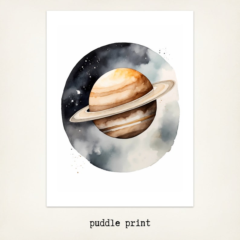 Saturn Planet Printable Art - Etsy