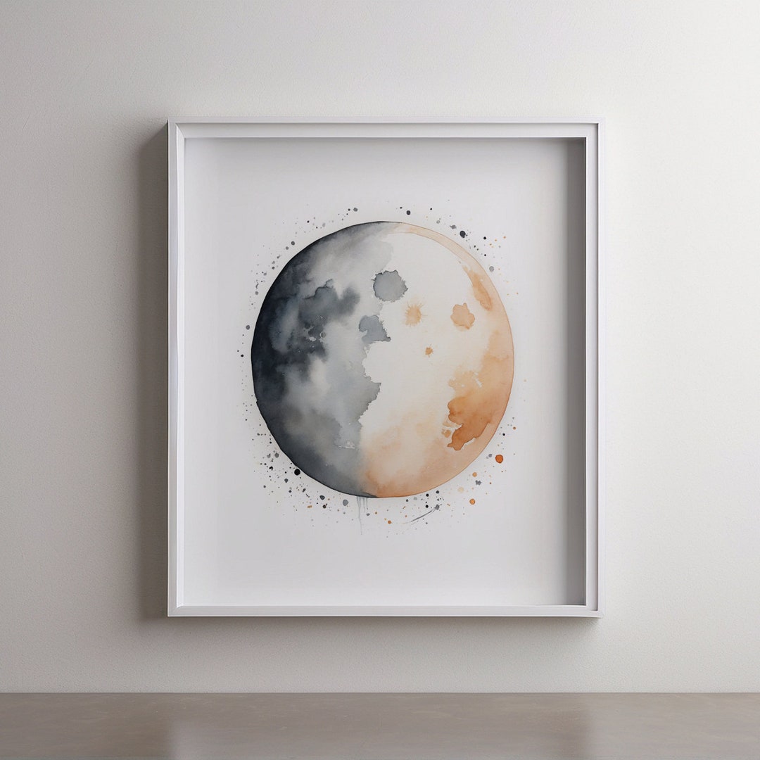 Whimsical Moon Printable Art - Etsy