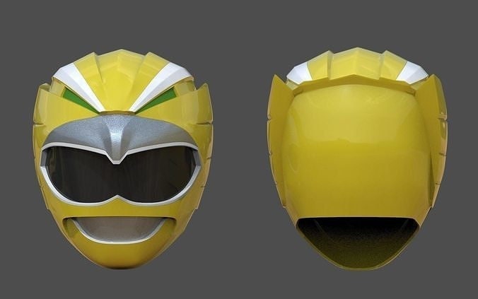 Yellow Power Ranger Helmet Wearable Cosplay (STL Digital File Only ...