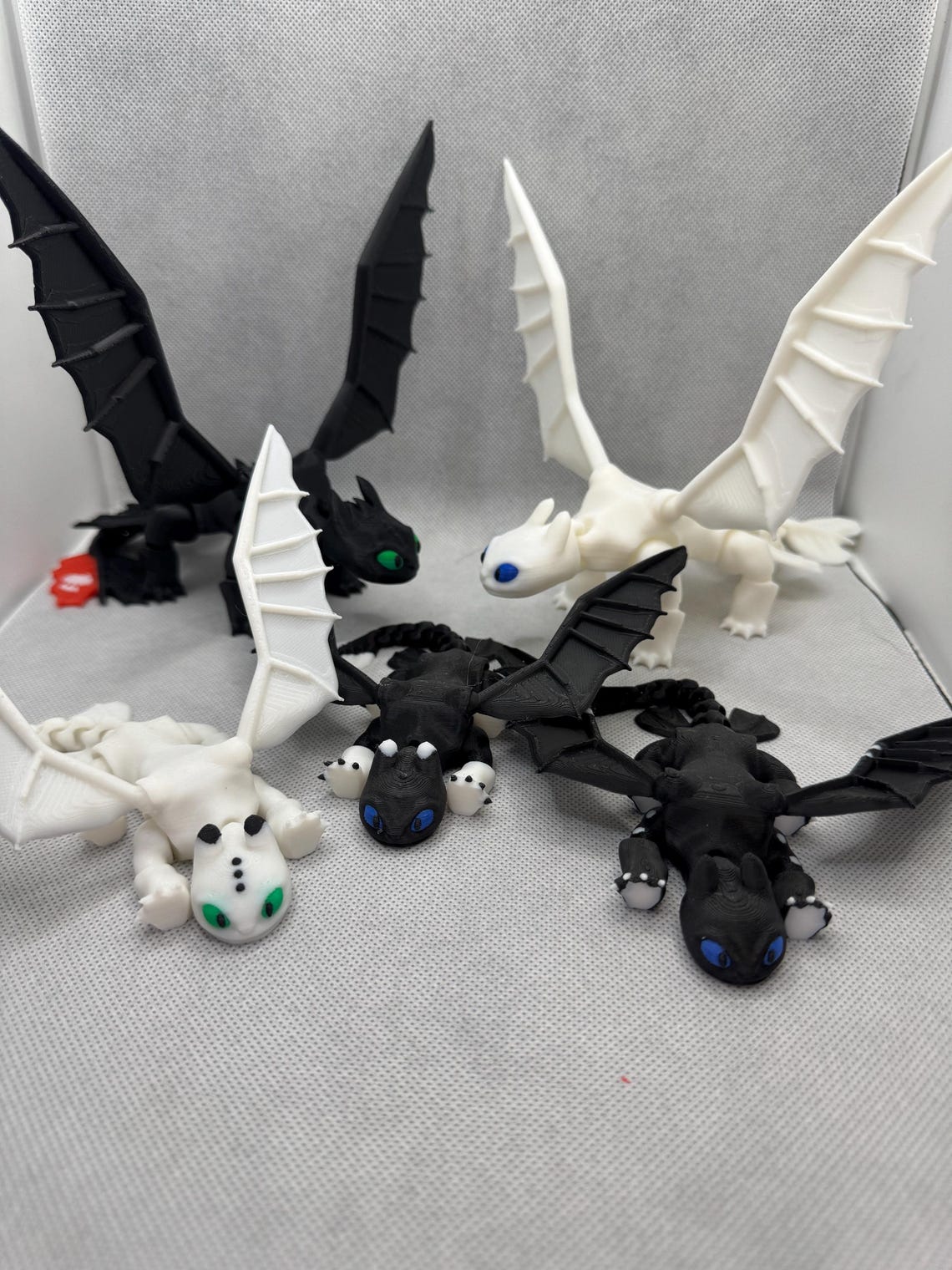 Articulated Dragon Figurines: How to Train Your Dragon Set - Moving ...