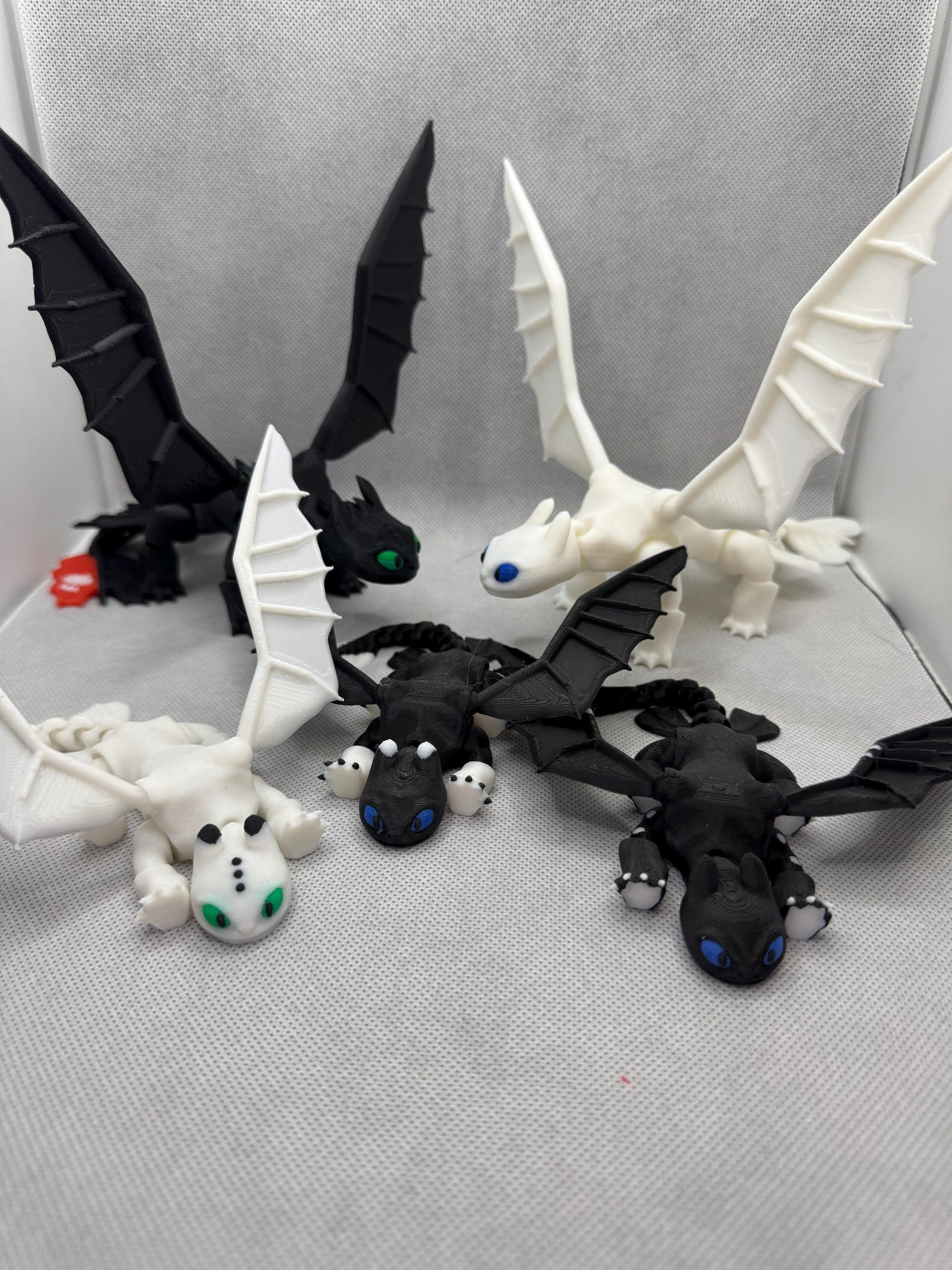 Articulated Dragon Figurines: How to Train Your Dragon Set - Moving ...