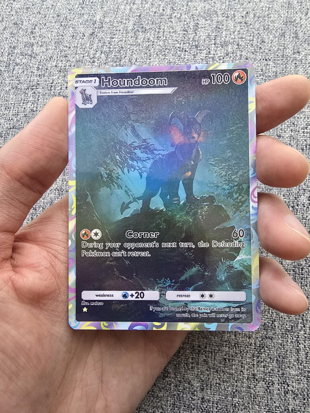 Custom, Holographic, Glossy, Pocket TCG Handcrafted Pokémon Cards - Houndoom - Etsy