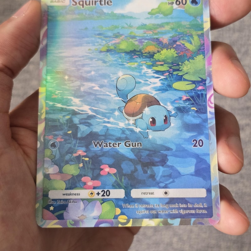 Squirtle Full Art Card Etsy