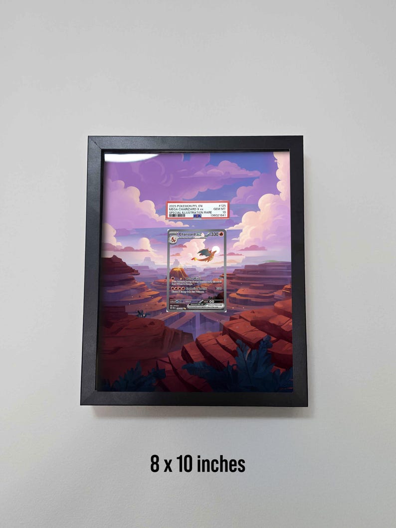 Charizard Ex Frame | Custom Card Display | Pokemon Extended Wall Art ...