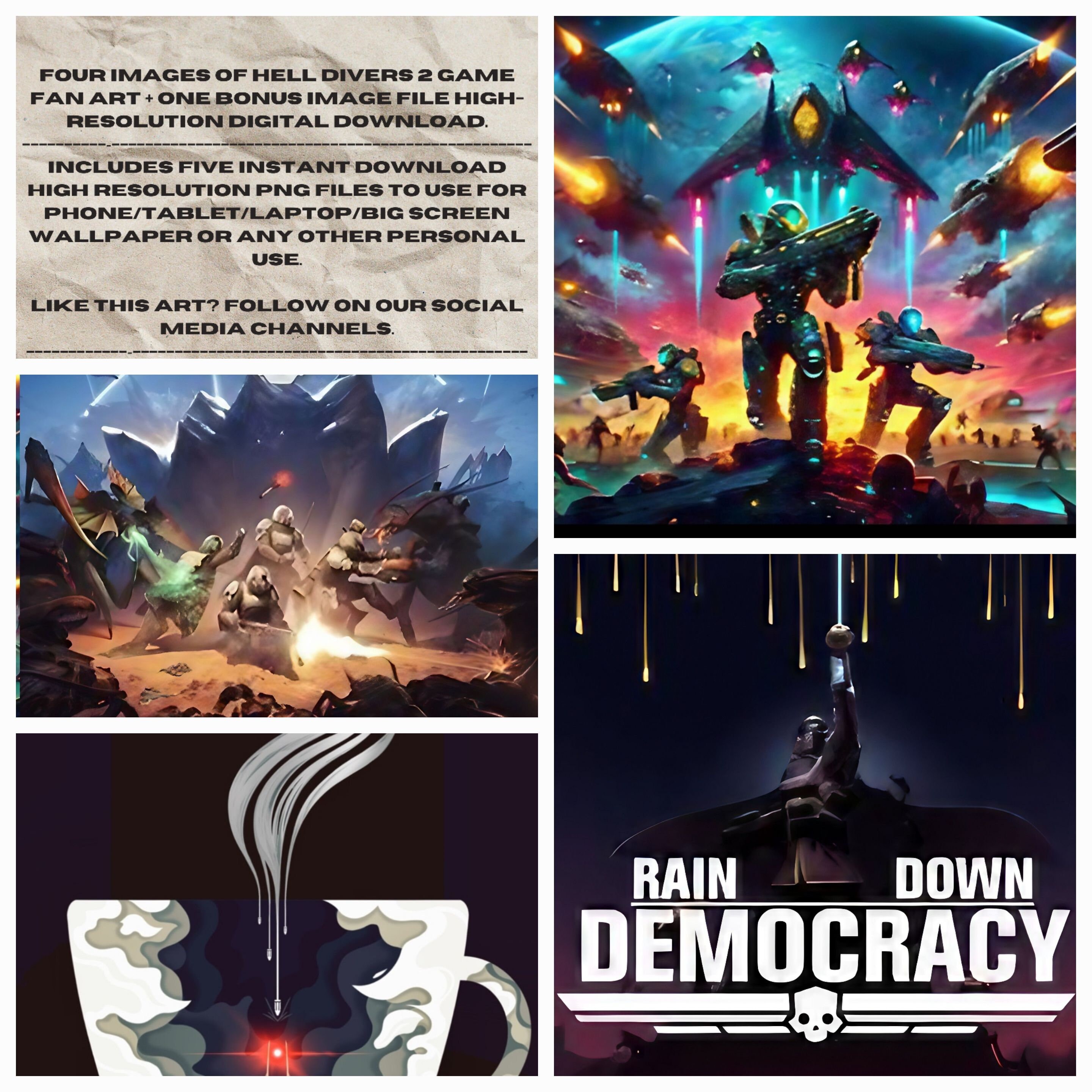 Helldivers 2 Digital Wall Papers for Smart Phone, Tablet, Laptop, PC ...