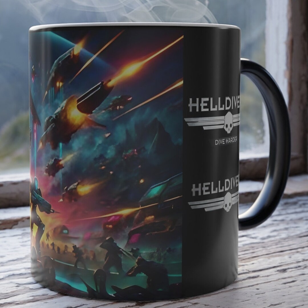 Helldivers 2 Battle Scene 11oz Color Morphing Coffee Mug, Perfect Gift ...