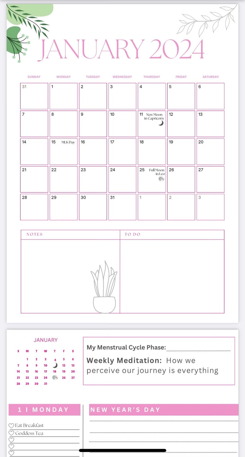 365 Days of Peace : 2024 Hormone Syncing Planner - Etsy