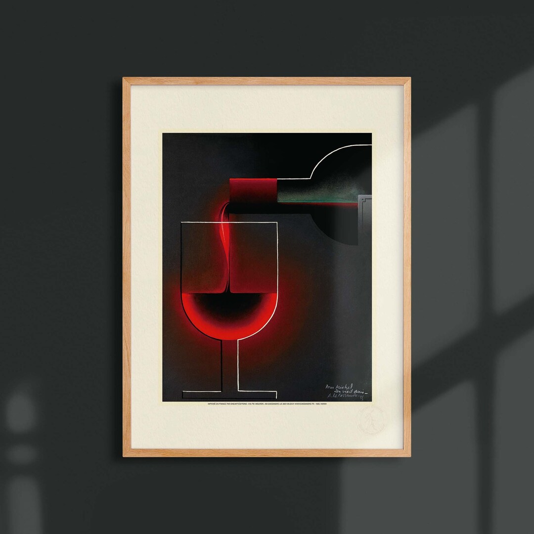 Cassandre Poster Nicolas Glass Profile - Etsy