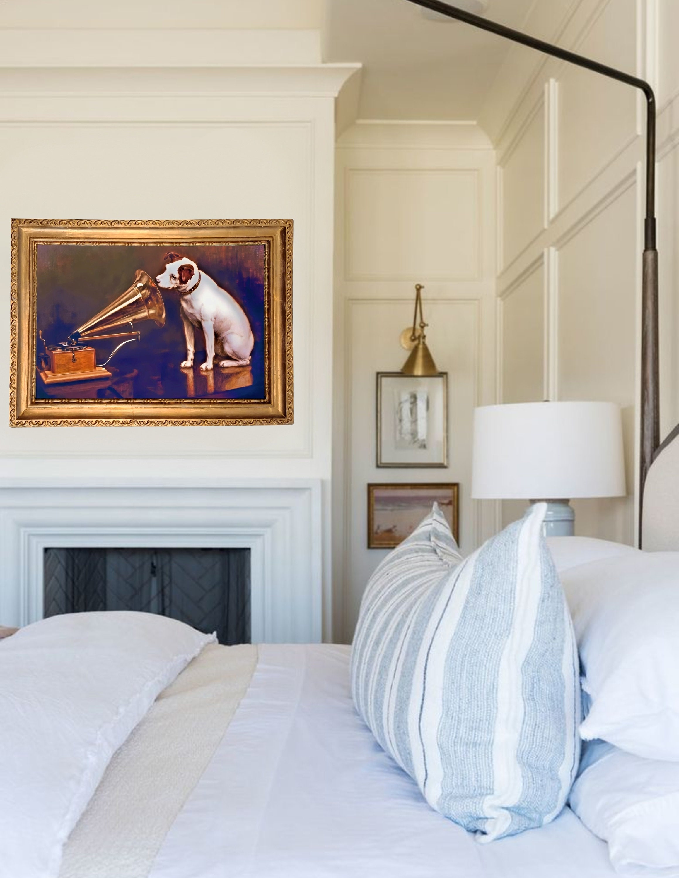 Francis James Barraud: His Master's Voice, Vintage Painting of a Dog ...