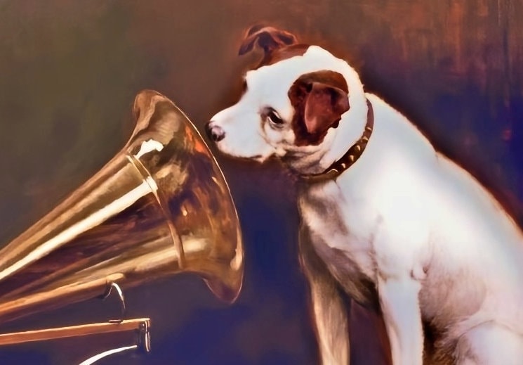 Francis James Barraud: His Master's Voice, Vintage Painting of a Dog ...