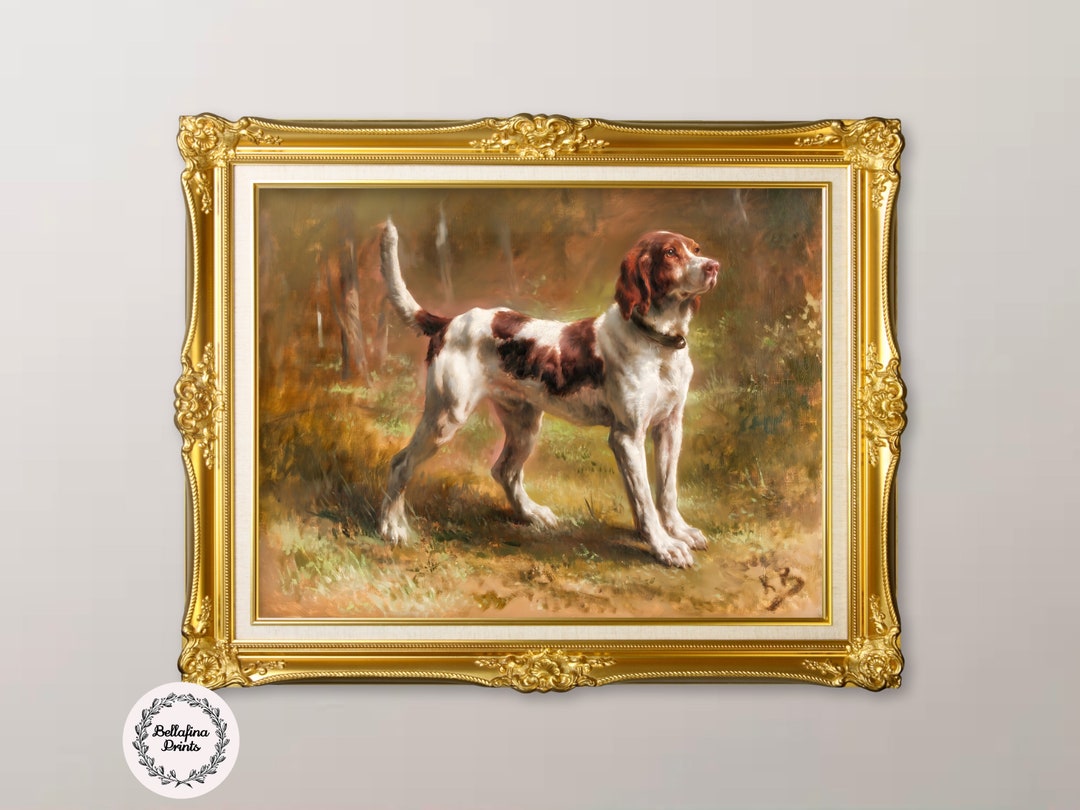 Rosa Bonheur: A Limier Briquet Hound (1856), Hunting Dog Vintage ...