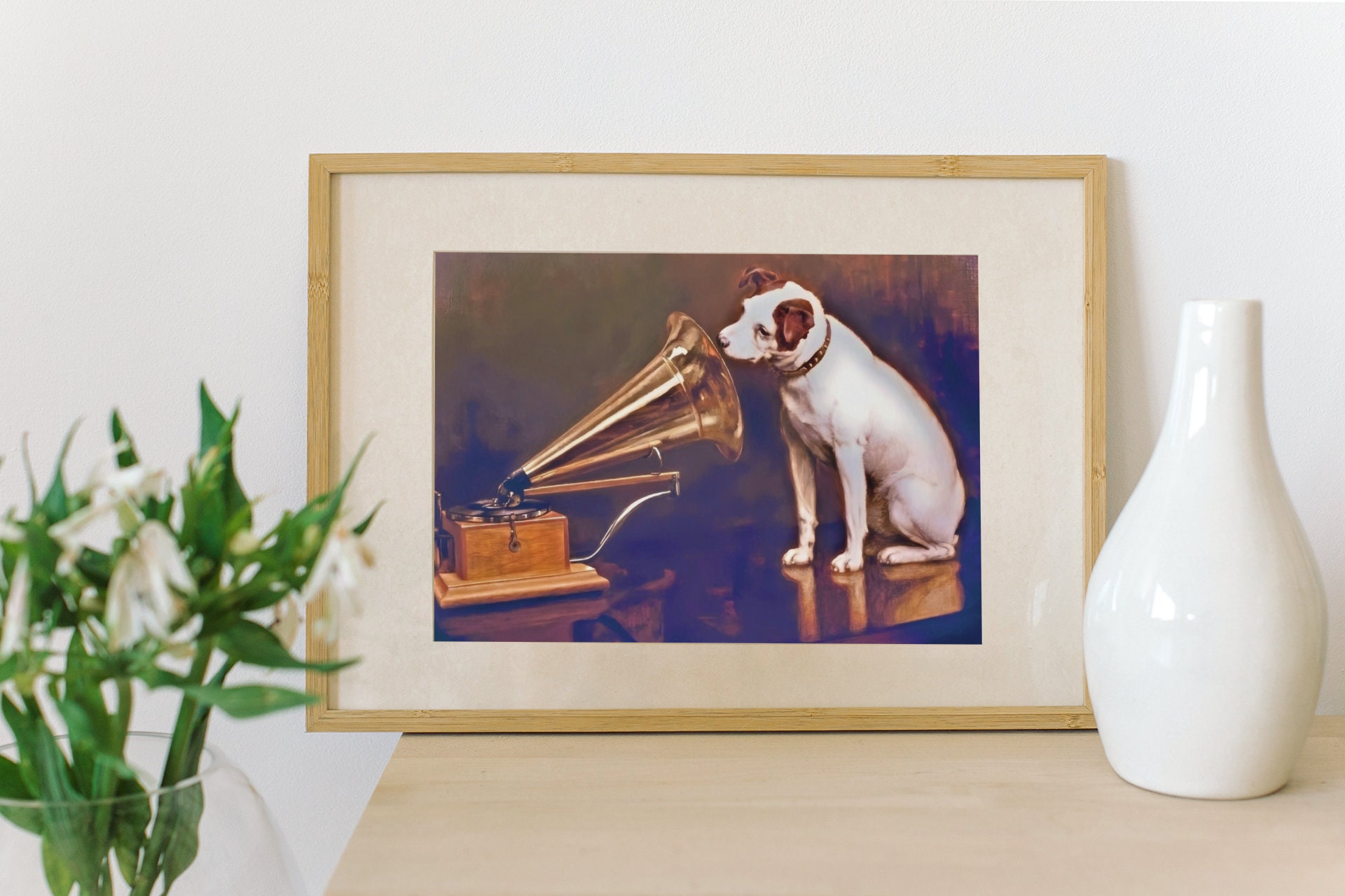 Francis James Barraud: His Master's Voice, Vintage Painting of a Dog ...