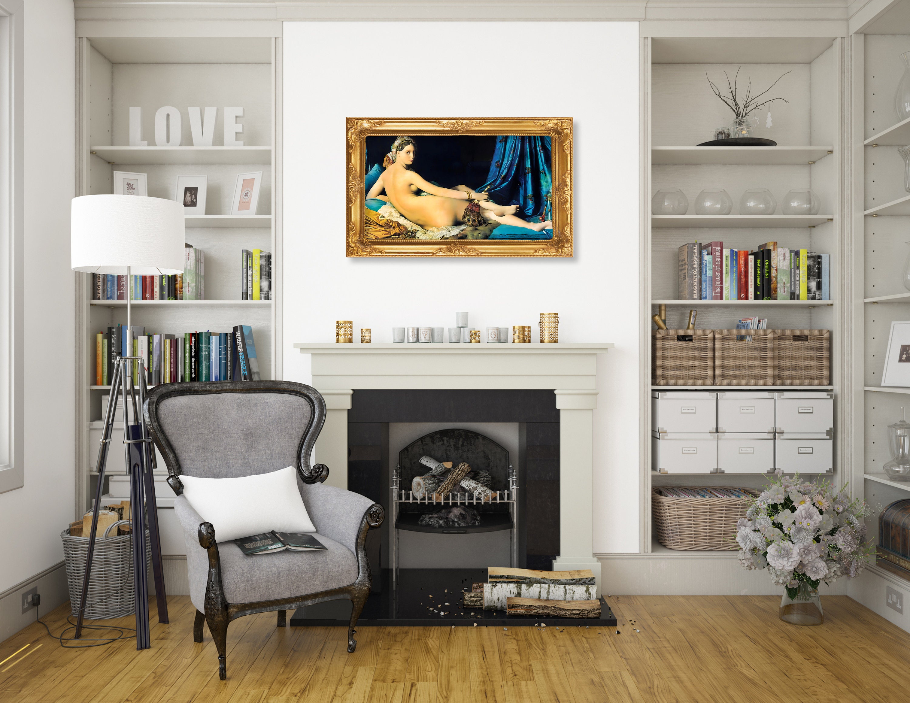 Jean Auguste Dominique Ingres: the Grande Odalisque 1814, Fine Art Portrait Print on Museum ...