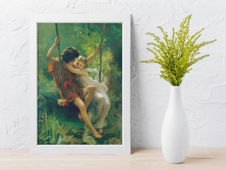 Pierre Auguste Cot: Springtime 1873, Vintage Young Couple First Love ...