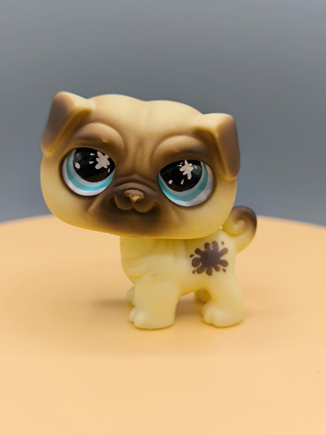 Littlest Pet Shop Pug 623, Tan Pug With Glass Eyes, Authentic Pet ...
