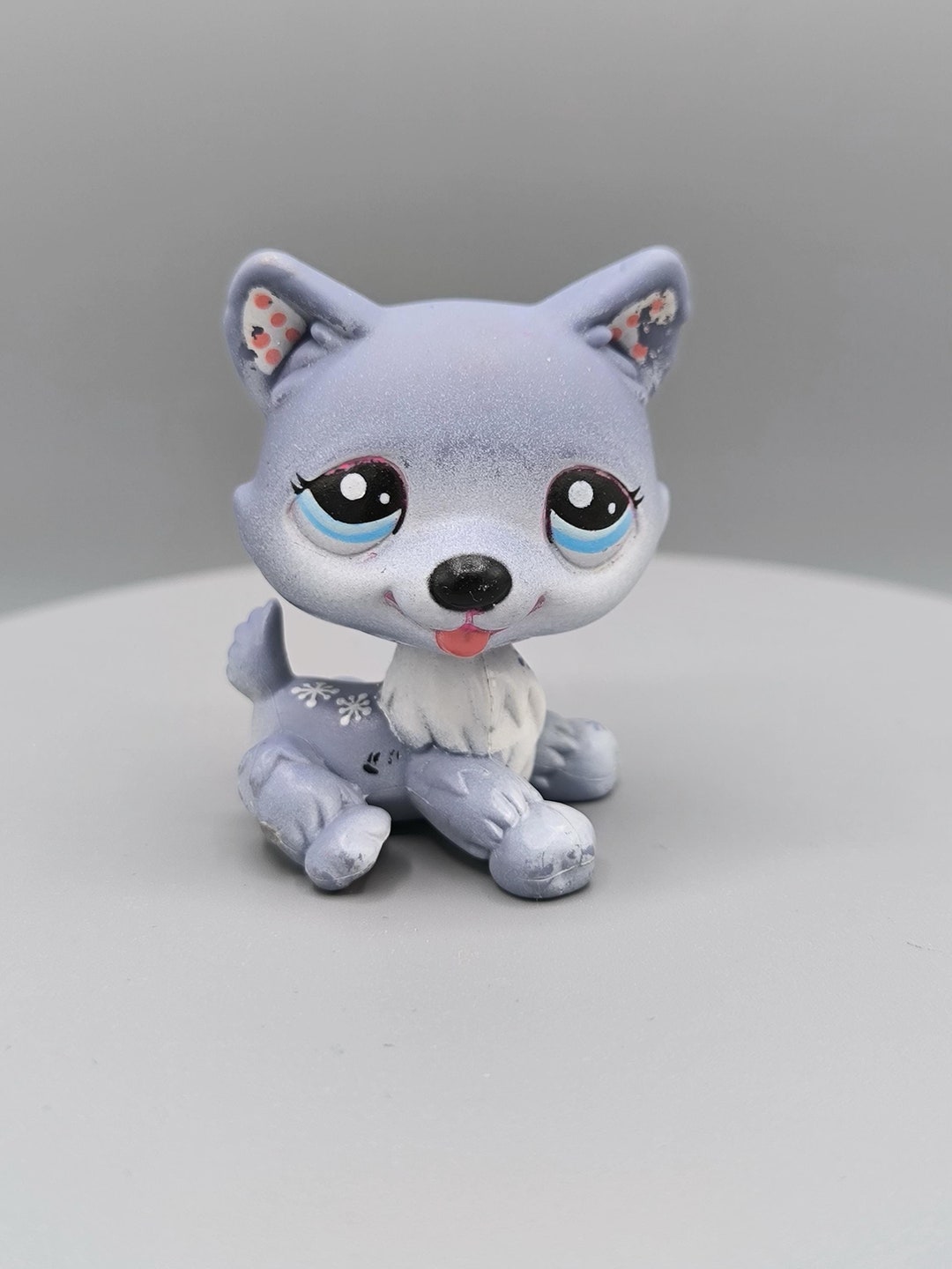 Littlest Pet Shop Husky #1617, Grey Husky With Light Blue Eyes ...