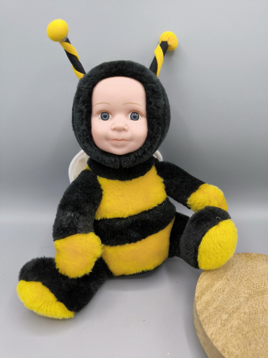 Vintage Baby in Bee Costume, Anne Geddes Style Soft Toy, Cute Baby Bee ...