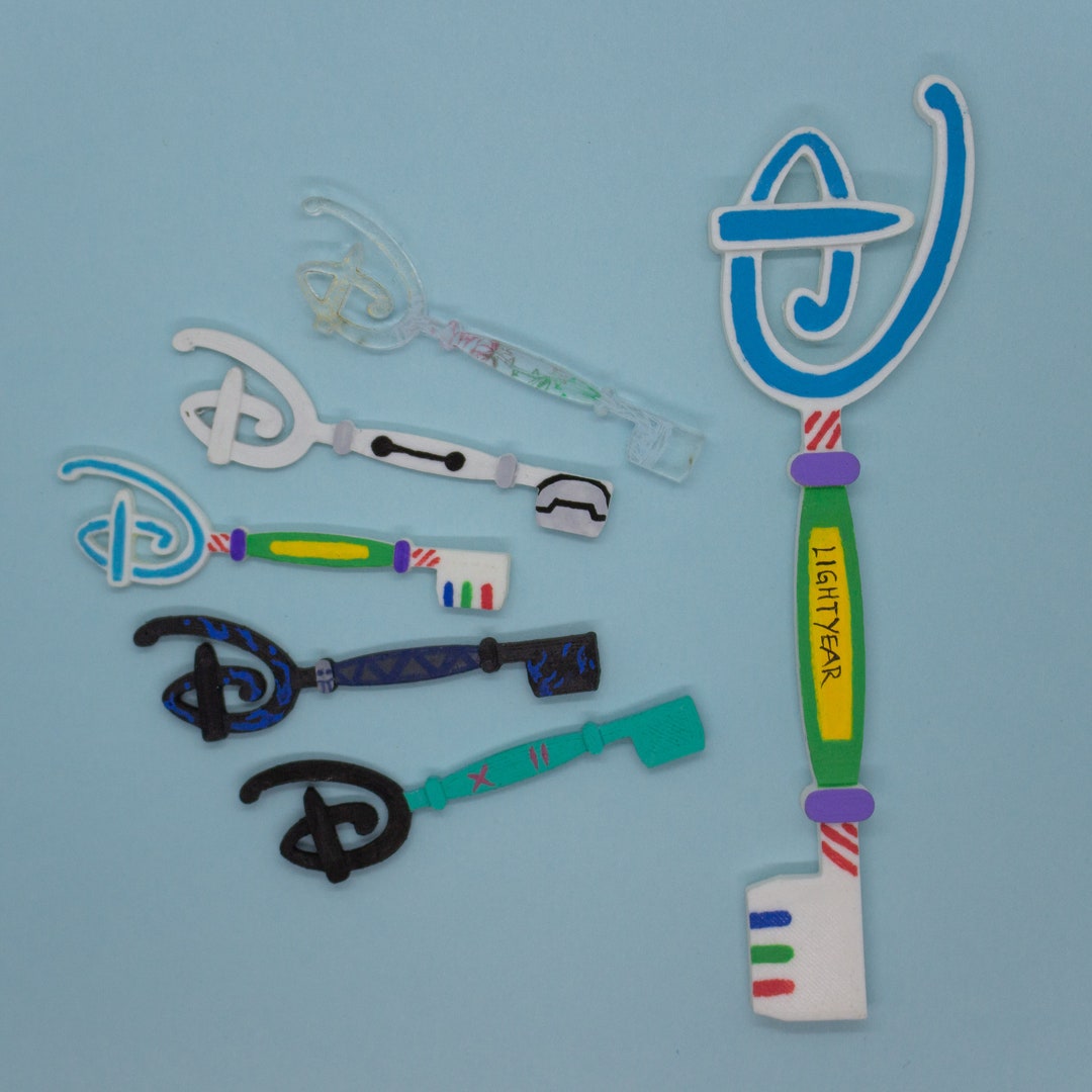 3d-printed Disney Keys / Baymax / Beauty and the Beast / Buzz - Etsy