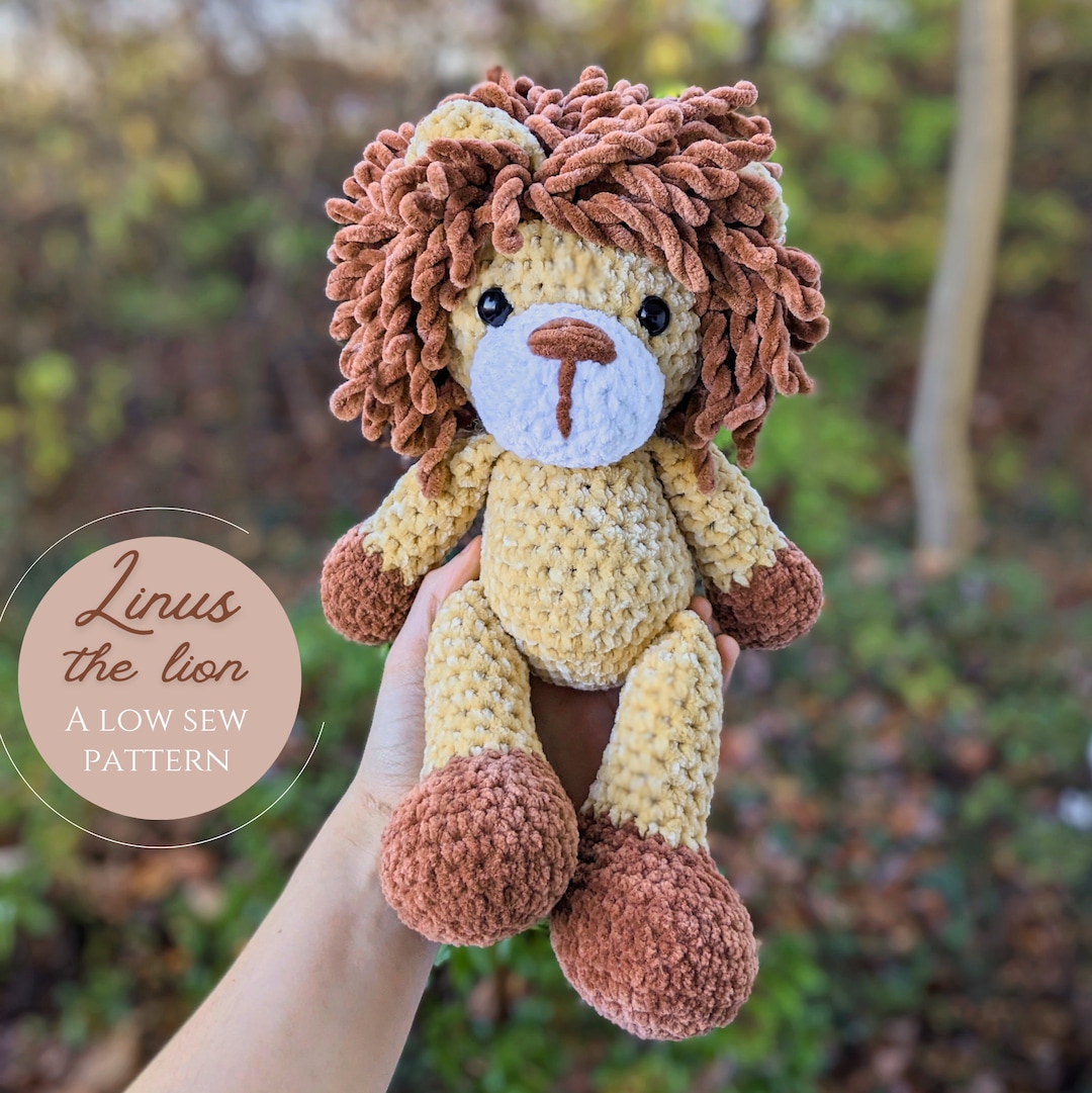 Linus the Lion - Low Sew Crochet Pattern / Amigurumi PDF File - Etsy