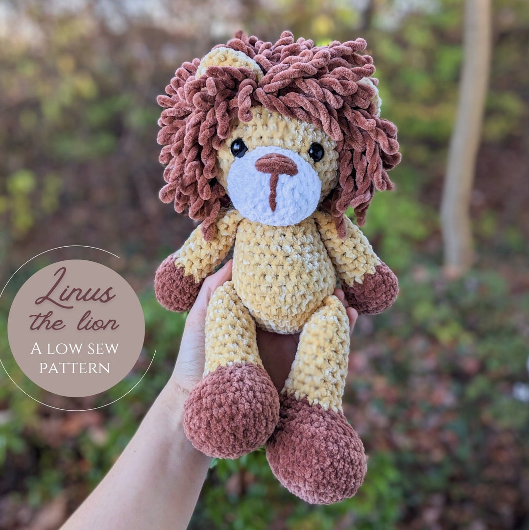 Linus the Lion Low Sew Crochet Pattern / Amigurumi PDF File - Etsy