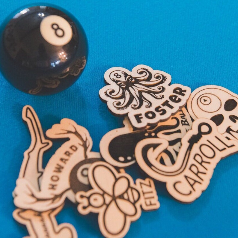 Billiards Pocket Marker - Antlers on 8 Ball With Custom Name - Etsy