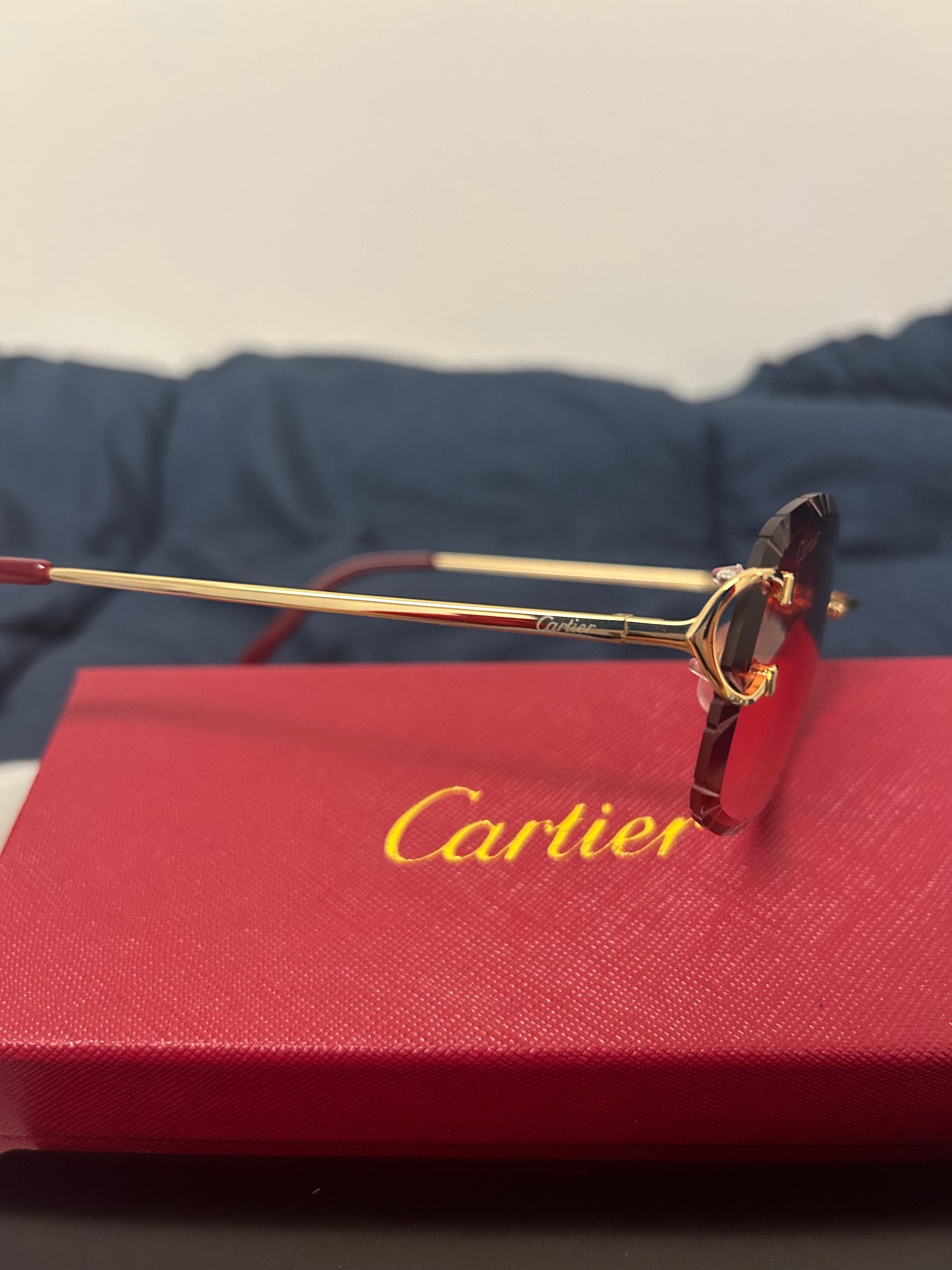 Wire Glasses Red Tint - Etsy