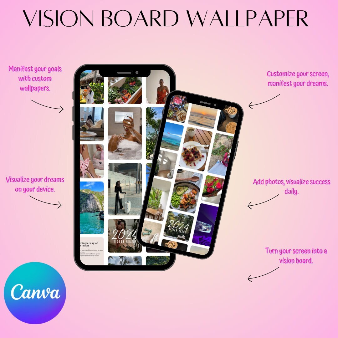 Vision Board Wallpaper Create Your Future Self - Etsy