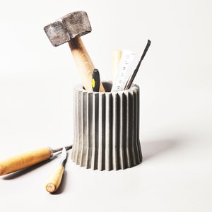 Concrete Tool Holder for Work Bench Storage for Fathers Day Gift Craft ...