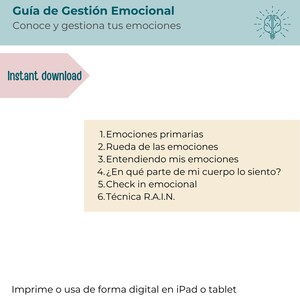 Guía de Gestión Emocional Entiende tus Emociones, Rueda Emociones - Etsy México