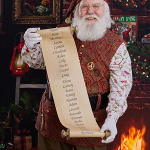 Regal Santa Nice List Scrolls - Etsy